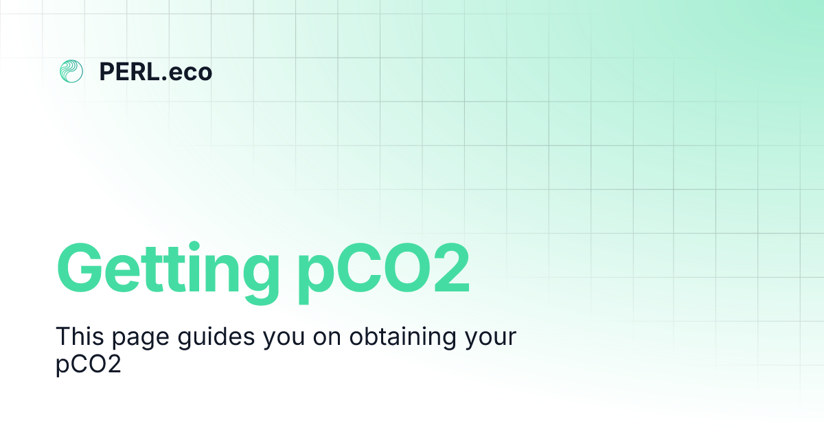 Getting pCO2 | PERL.eco